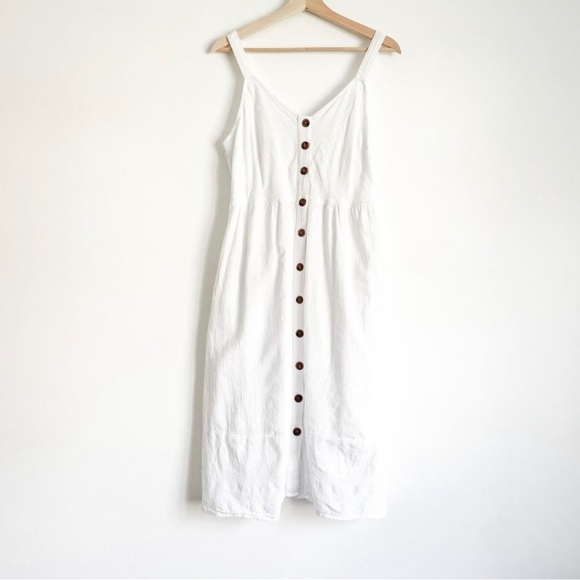 Universal Thread | Dresses | Universal Thread Button Front Linen Blend ...